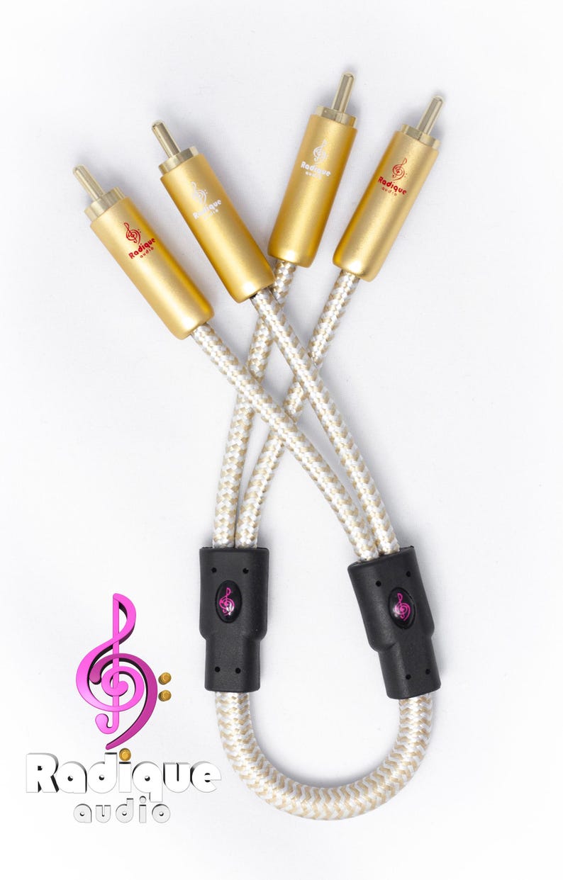 Radique Audio Gold Series Interconnect Dual RCA - Dual RCA Cable - Etsy