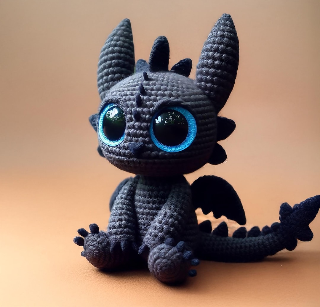 Toothless Dragon Crochet Pattern: Amigurumi Tutorial (digital Download ...