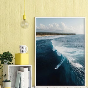 Aerial Photography Surfers Poster Surf Art Surfing Home Decor Beach ...