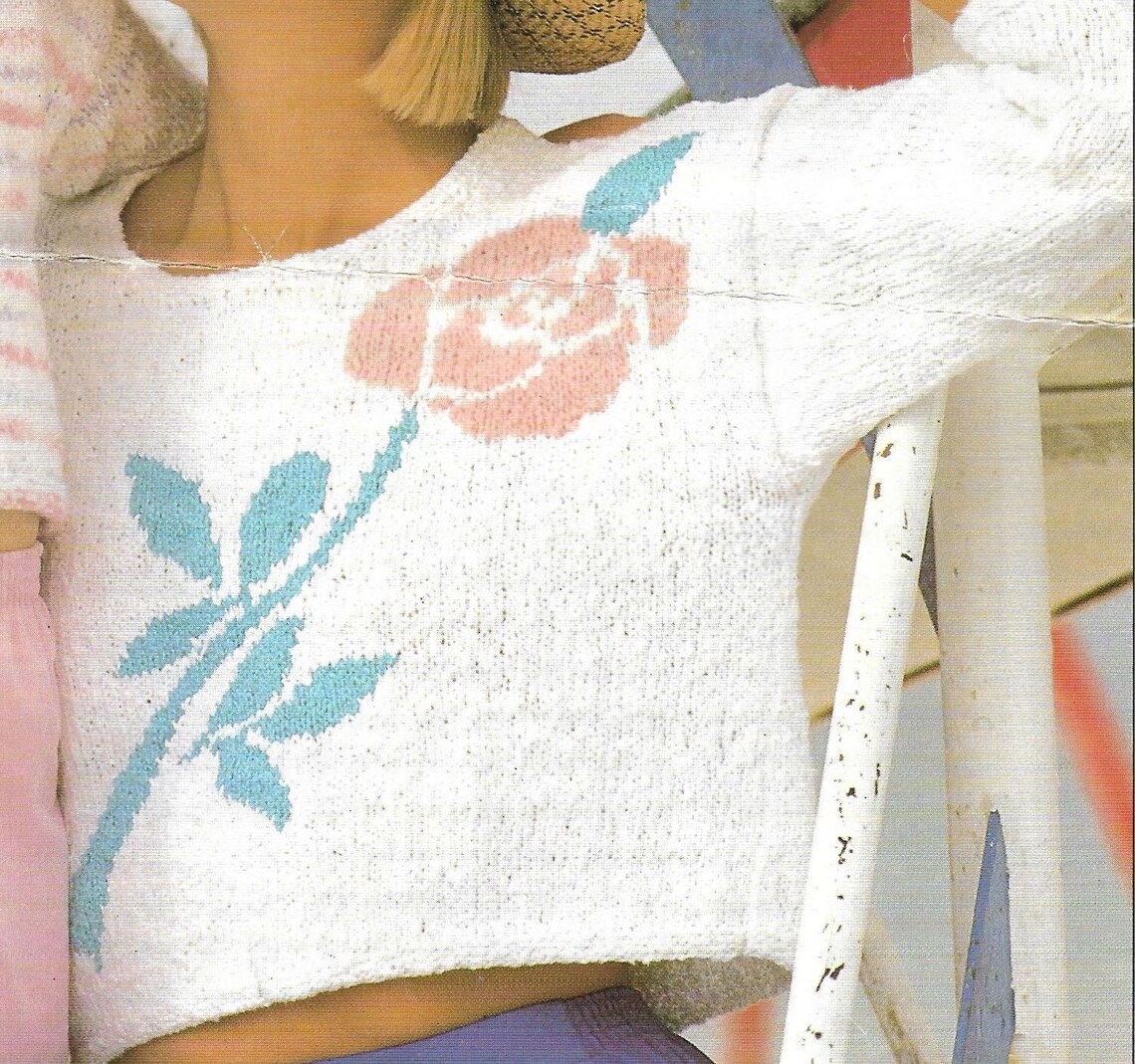 90s Adult and Child Co-ordinating Sweater Patterns - Knitting - Etsy