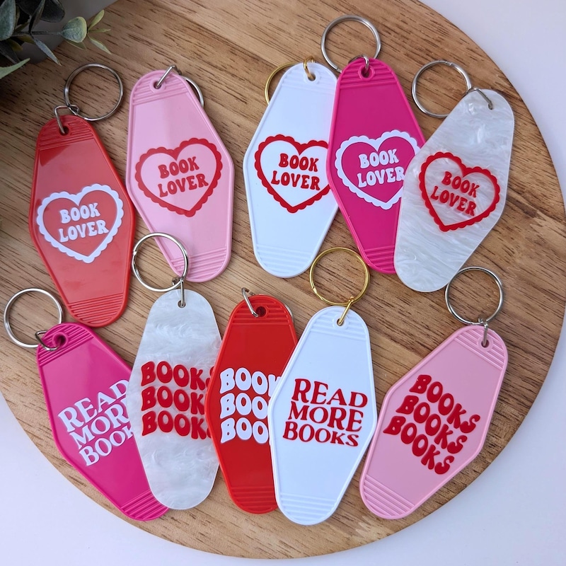 Bookish Keychain - Etsy