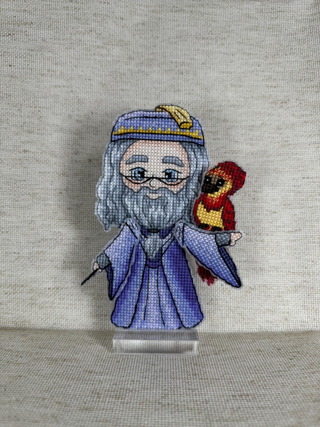 Dumbledore With Phoenix Figures Cross Stitch on Plastic Canvas - Etsy