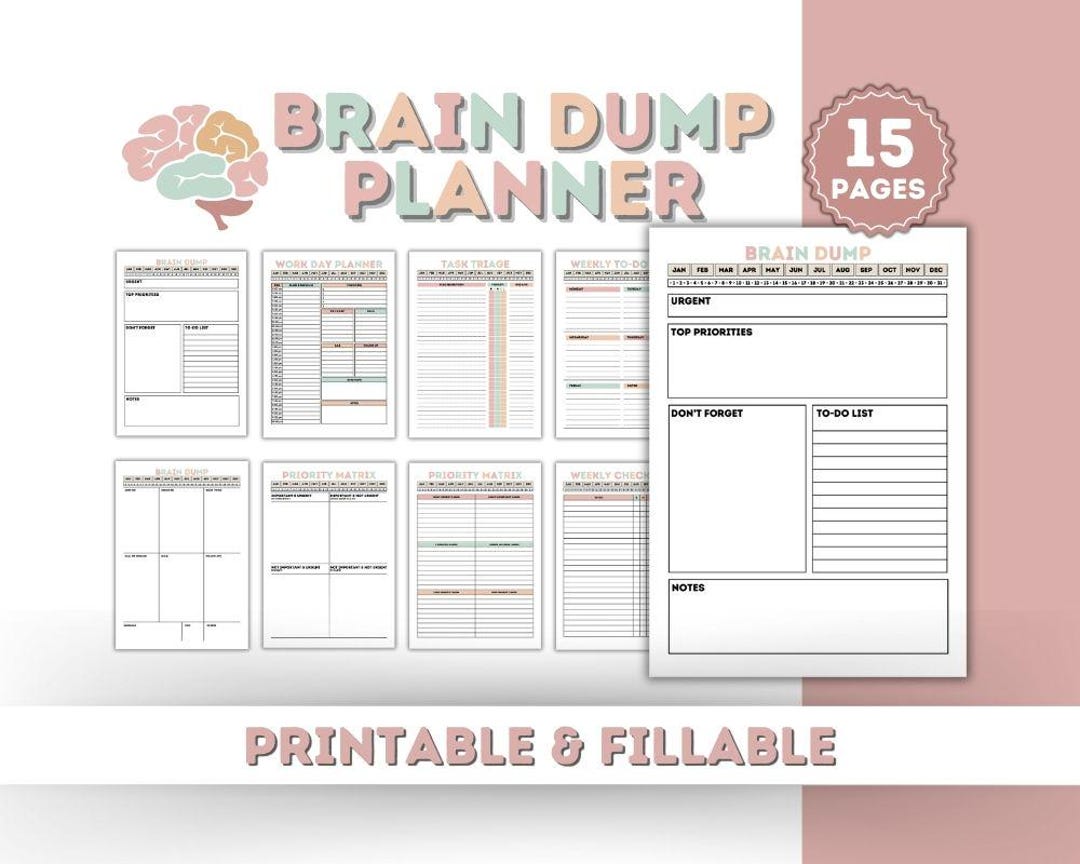 Brain Dump Planner - Productivity Planner, Priority Matrix, Task ...