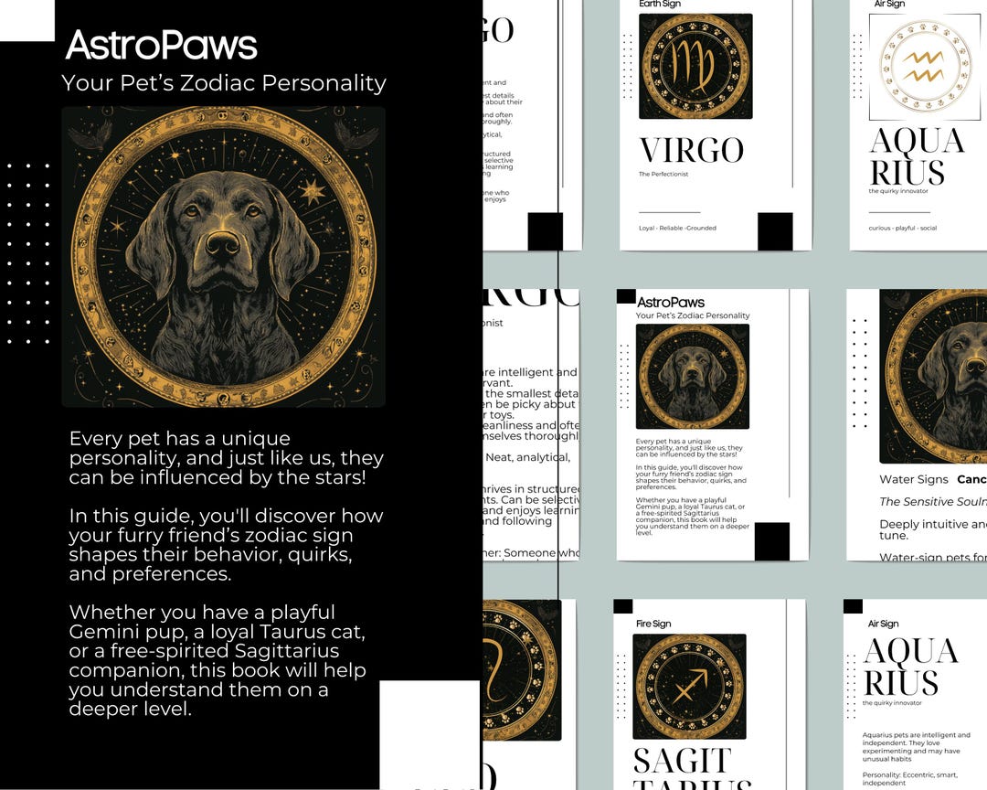 Zodiac Signs for Dogs and Cats Guide, Digital Download Horoscope for ...