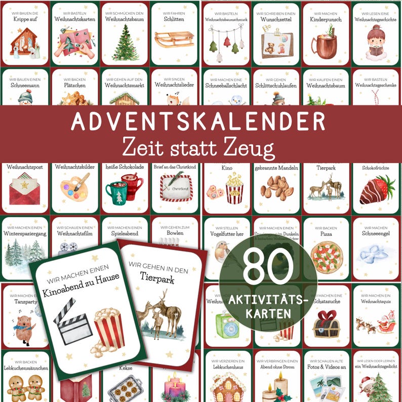 Adventskalender Kinder DIY Zeit statt Zeug 80 Aktivitäten Ideen ...