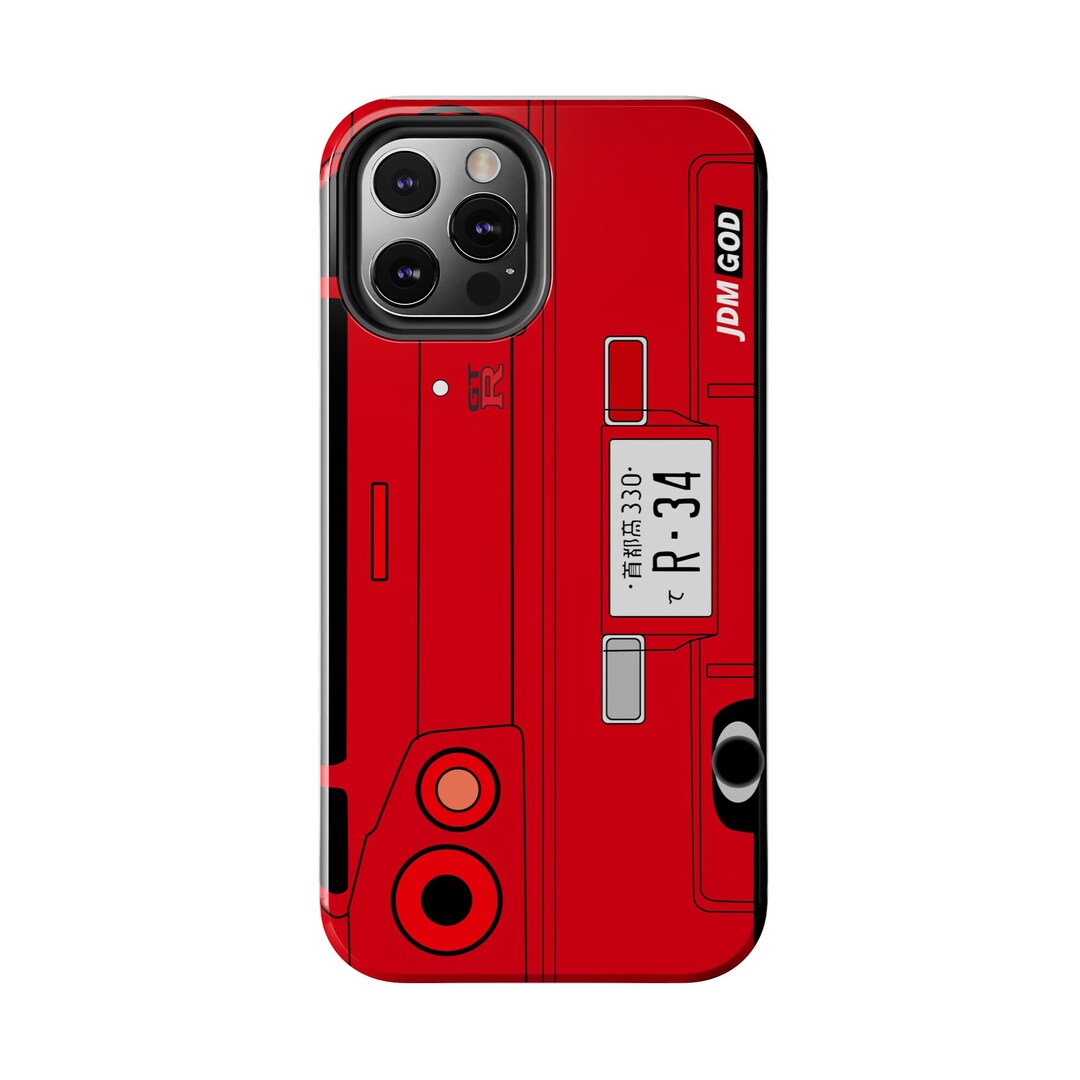 Red R-34 Nissan GT-R Skyline Tough Cell Phone Case - Etsy
