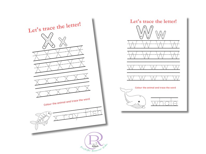 26 Alphabet Letters Tracing Worksheets / Printable Activity Worksheets ...