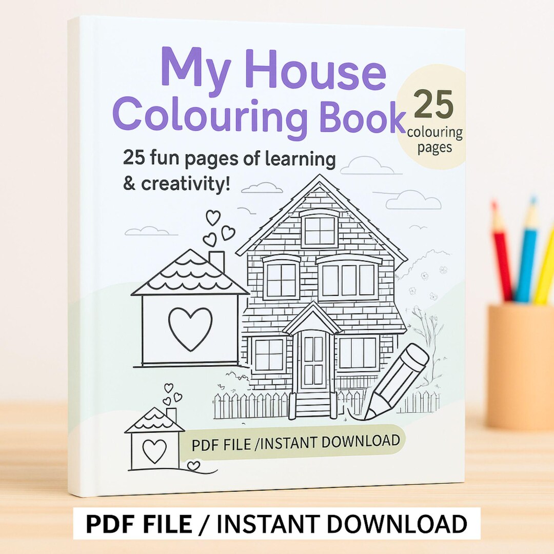 My House Activity Book: 25 Coloring Pages & Kids Games (PDF Download ...