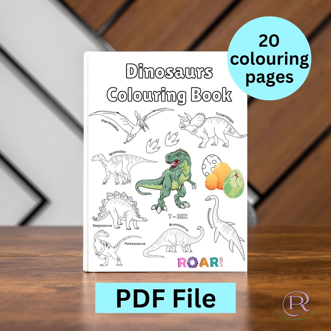 20 Easy Dinosaurs Coloring Pages for Kids, Simple Activity Pages ...