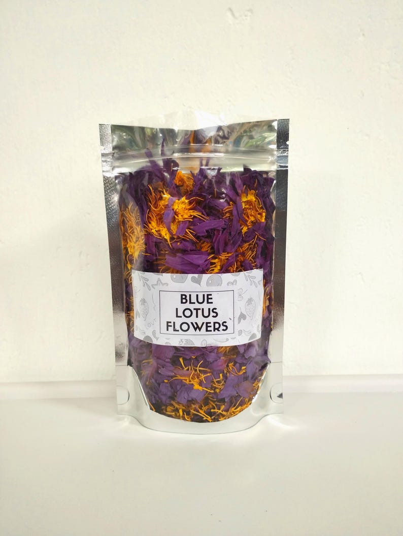 Egyptian Blue Lotus Flowers - Nymphaea Caerulea Sacred Water Lotus ...