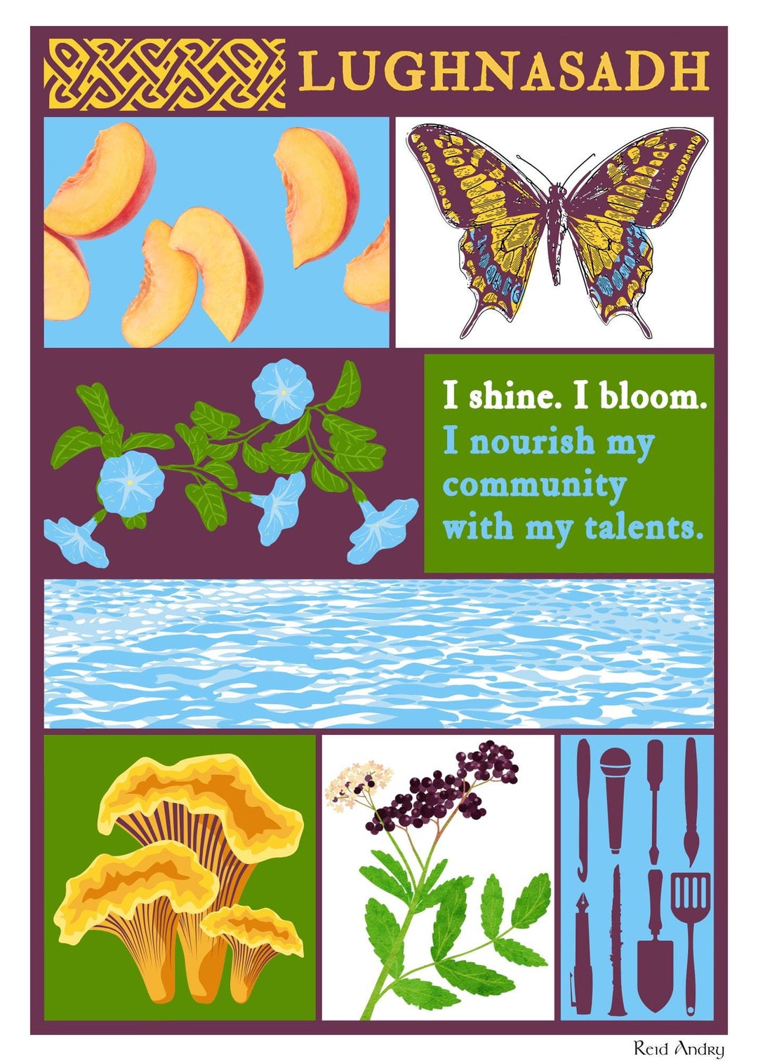 Lughnasadh Pagan Altar Card Wall Art Lúnasa Wheel of the Year - Etsy