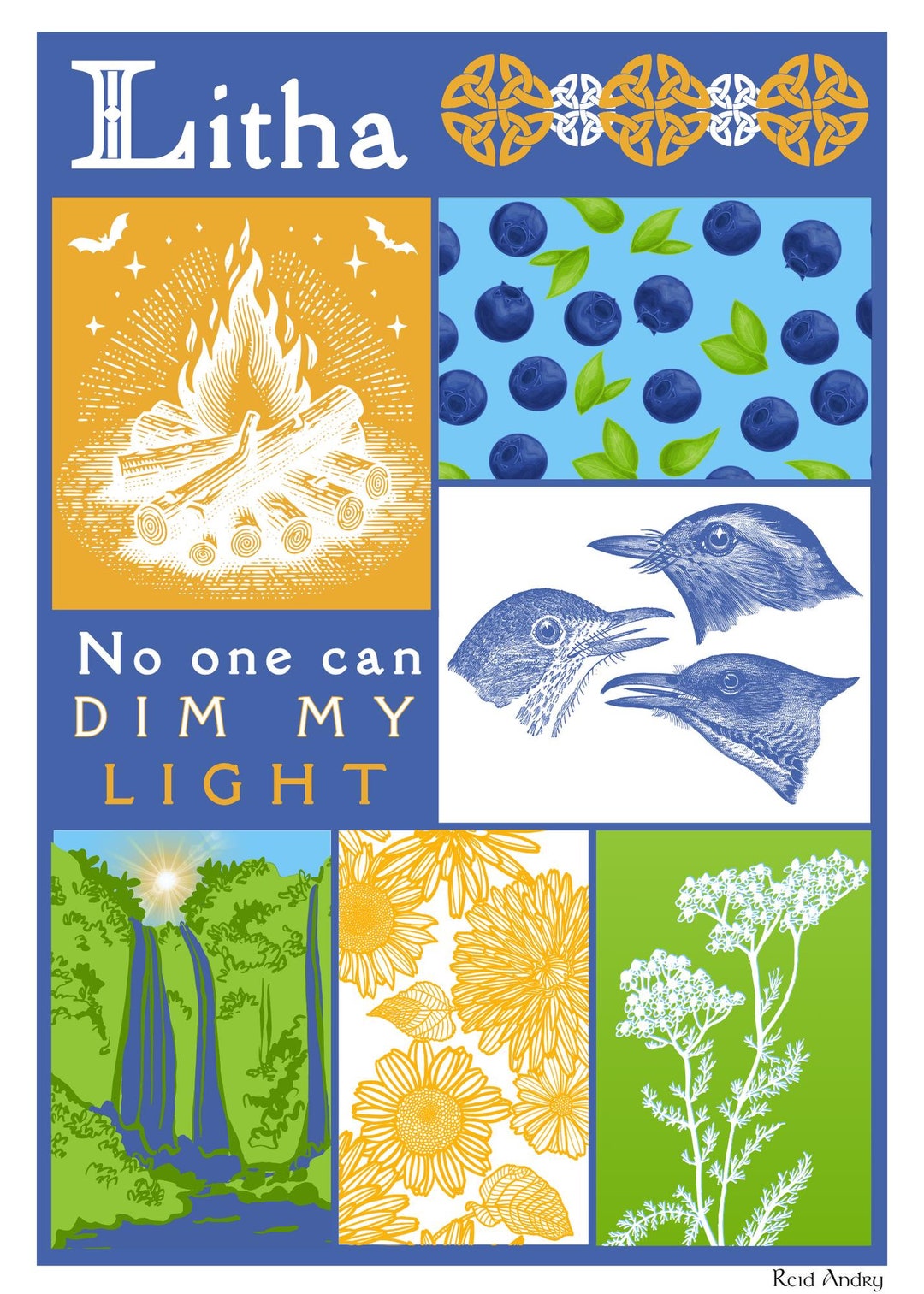 Litha Pagan Altar Card Wall Art Lammas Midsummer Wheel of the Year - Etsy