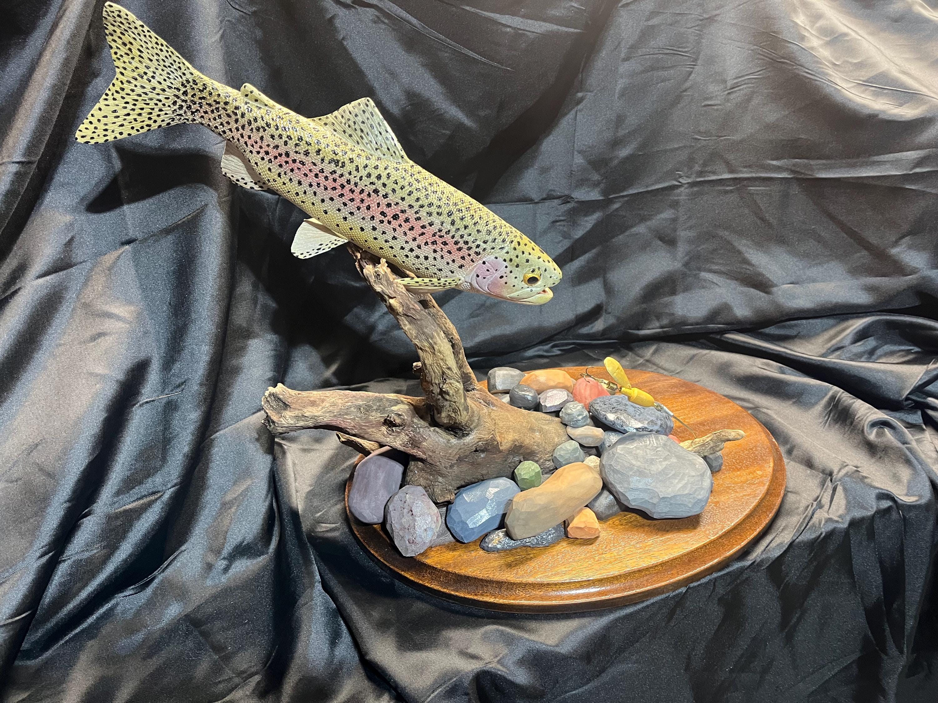 12 1/2” Rainbow Trout Sculpture - Etsy