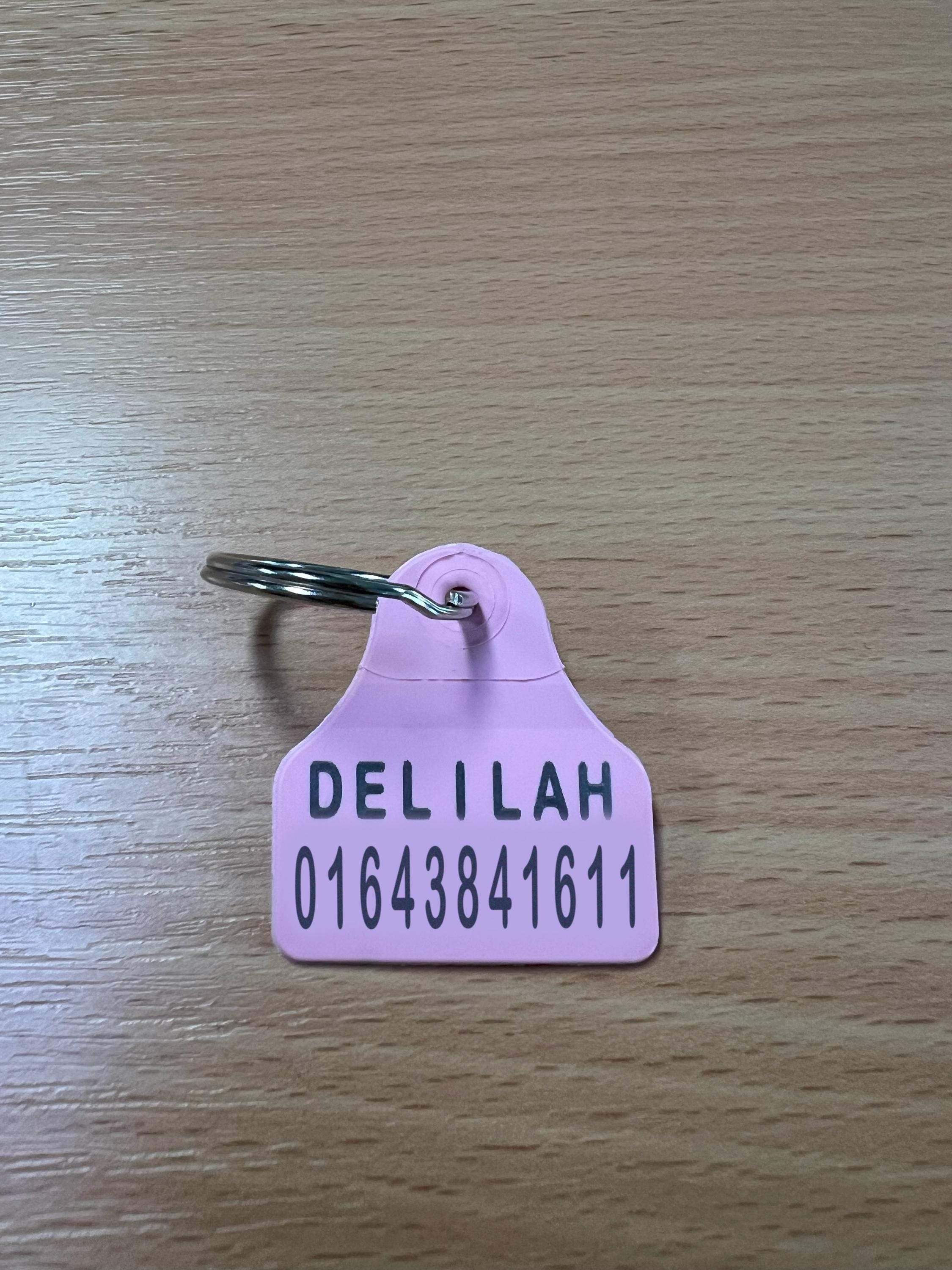 Personalised Dog Name Tag Custom Sheep Ear Tag Cattle Tag Luggage Tag ...