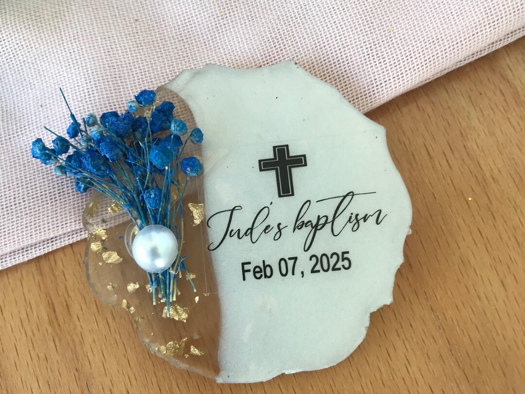 Personalized Baptism Magnet Custom Christening Favor, in Loving Memory ...