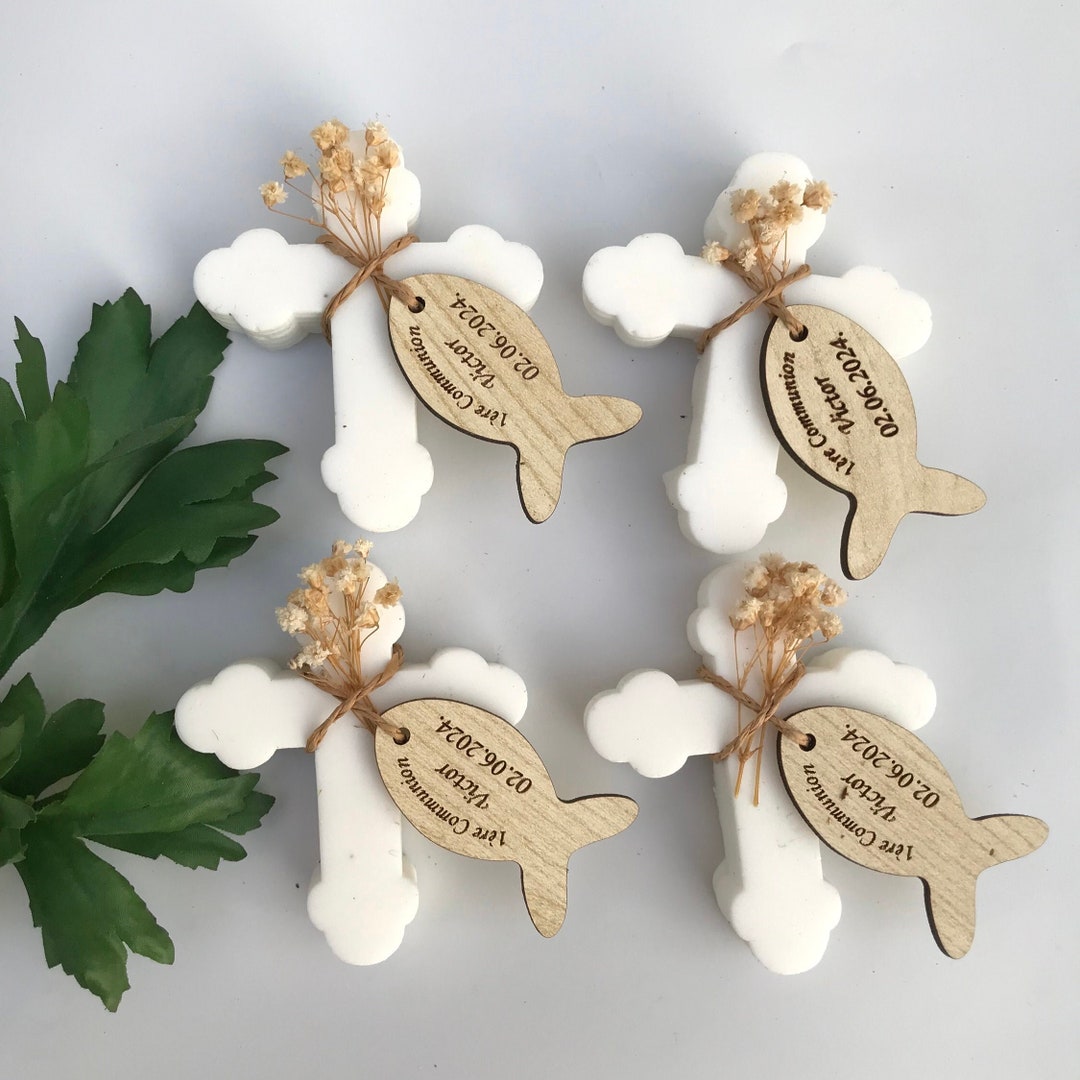 30 Pcs Handmade Baptism Scented Soap Favors, First Communion Soap ...