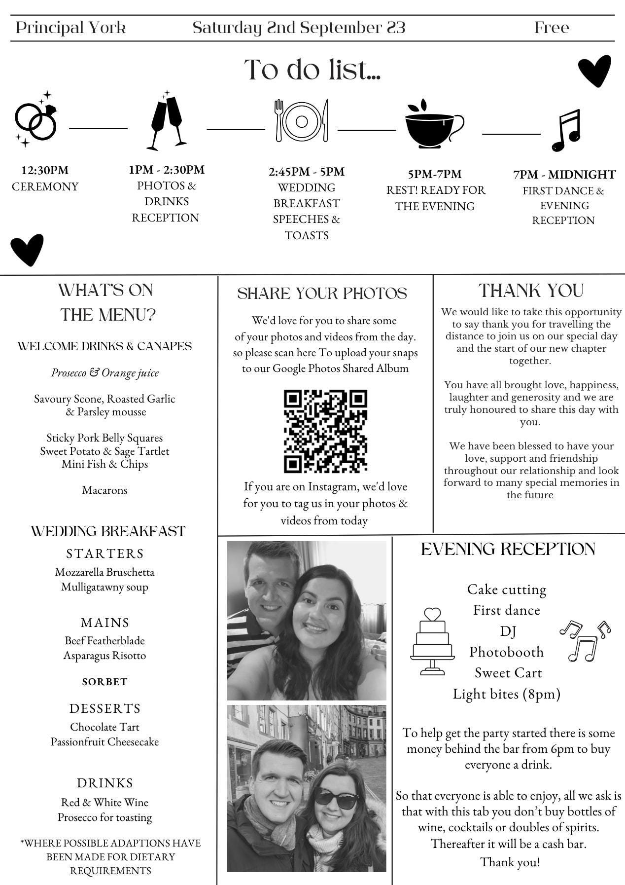 Budget Wedding Newspaper Template, Editable Wedding Newspaper Program ...