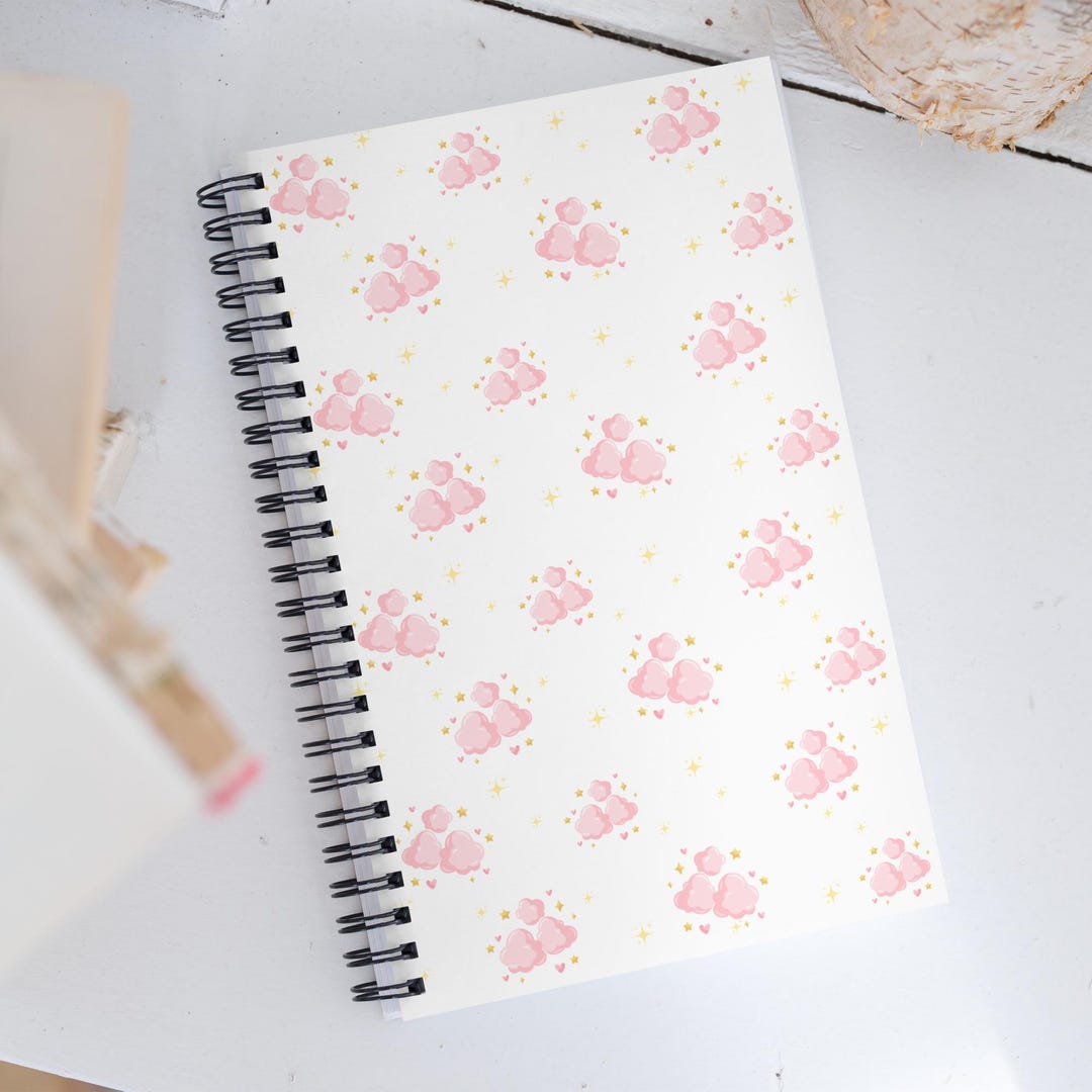 Notebook Cute Pink Notebook for Her Valentine's Day Gift Pink Cloud ...