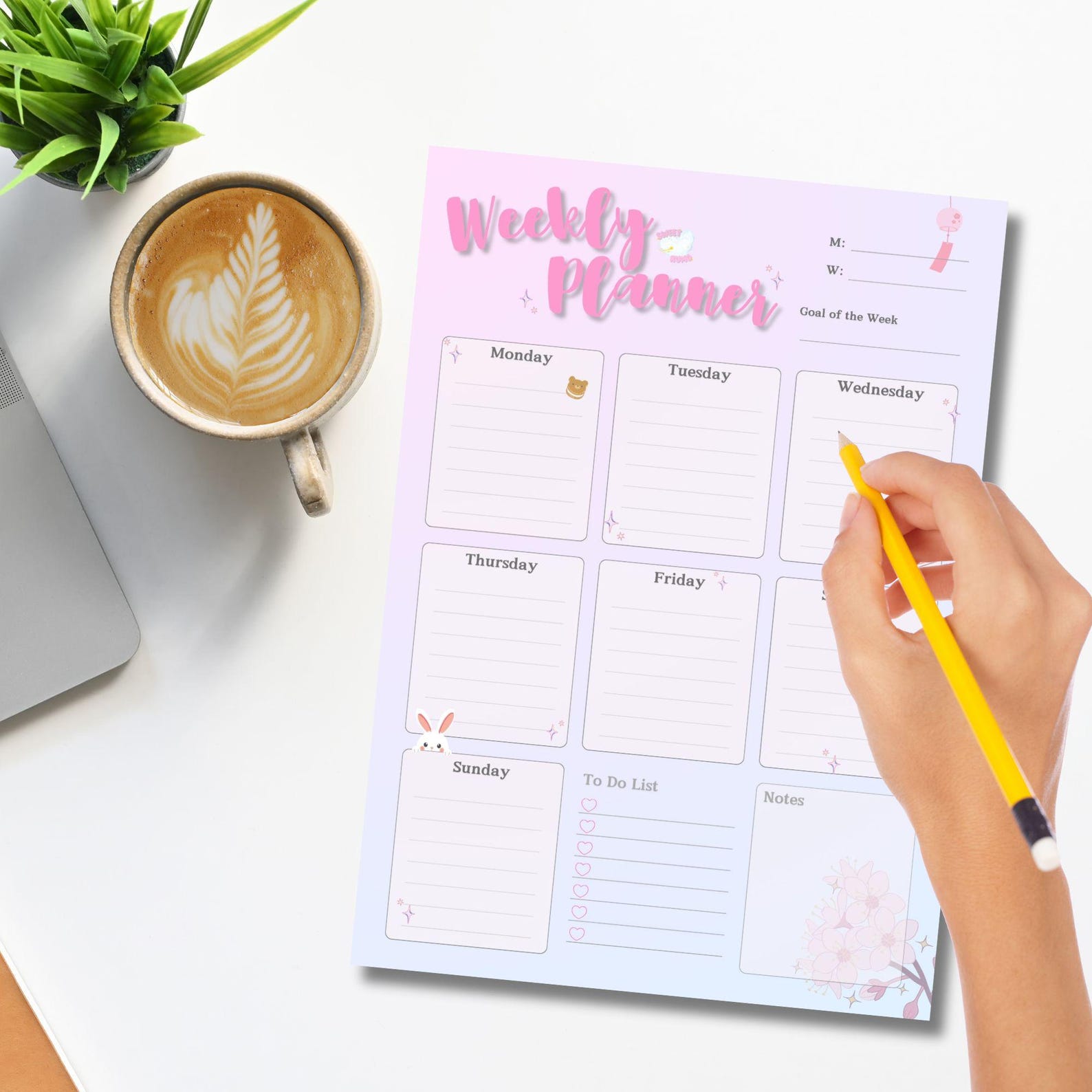 Weekly Planner Printable Planner for Work Weekly Planner for School ...
