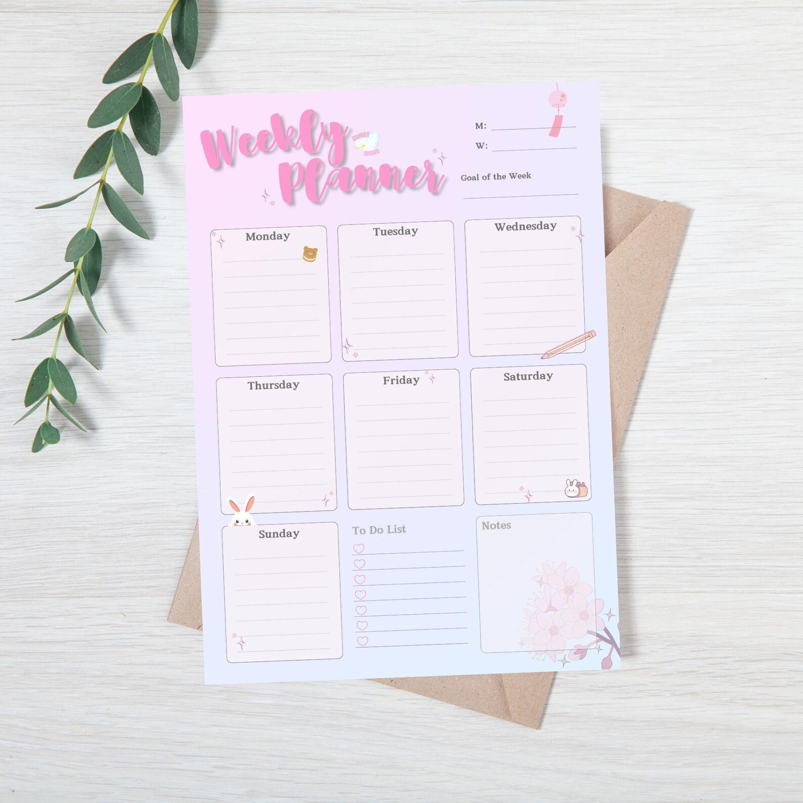 Weekly Planner Printable Planner for Work Weekly Planner for School ...