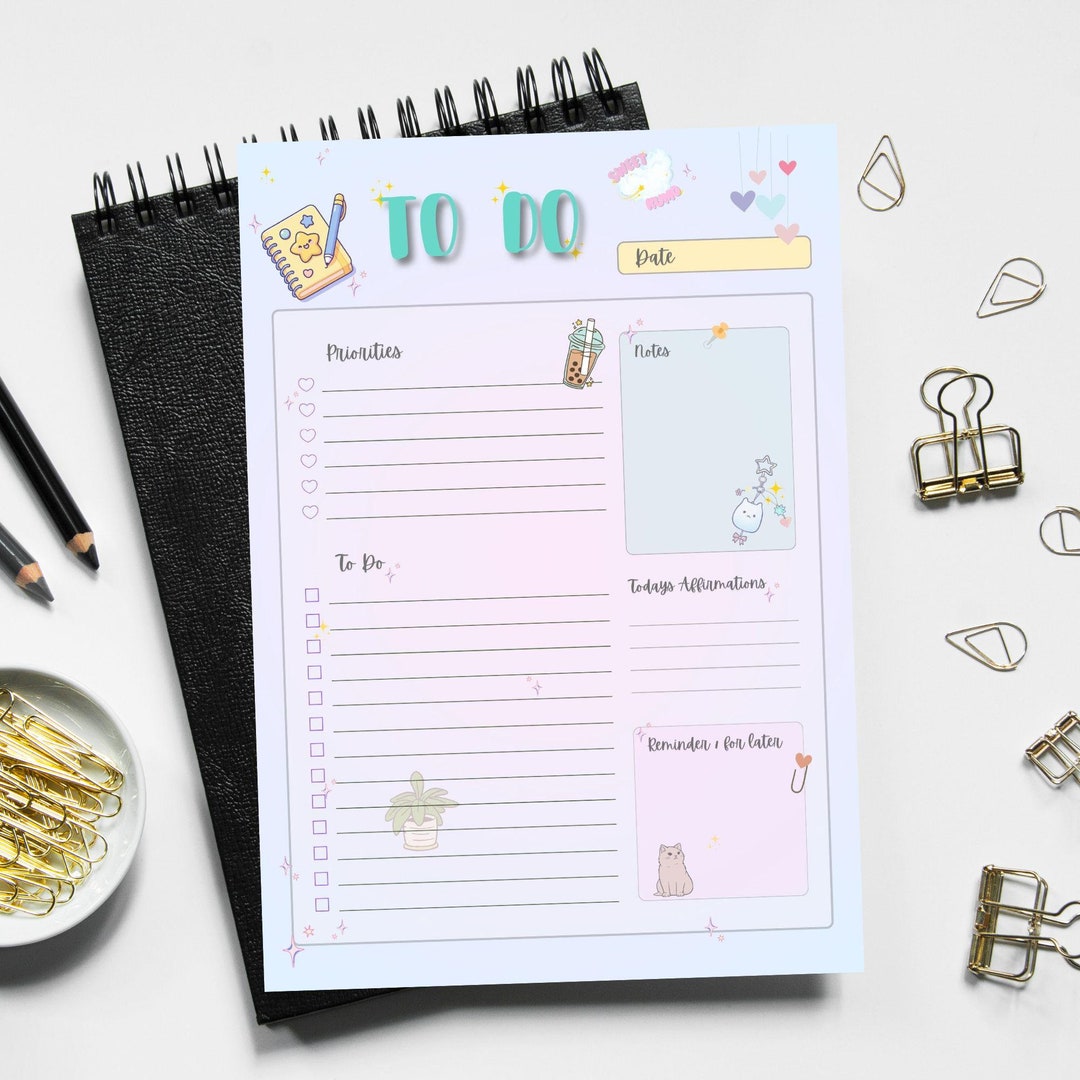 To Do List Printable Planner Checklist for Work Daily Planner for ...