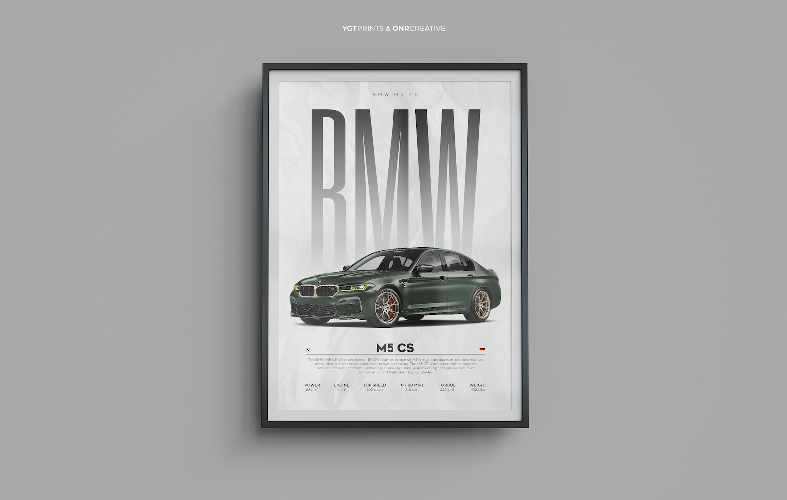 BMW M5 CS Poster BMW Poster Car Print Car Poster Super Car Print Art ...