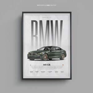 BMW M5 CS Poster BMW Poster Car Print Car Poster Super Car Print Art ...
