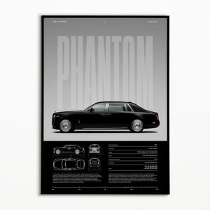 Rolls-royce Phantom Poster Rolls-royce Poster Car Print Car Poster ...