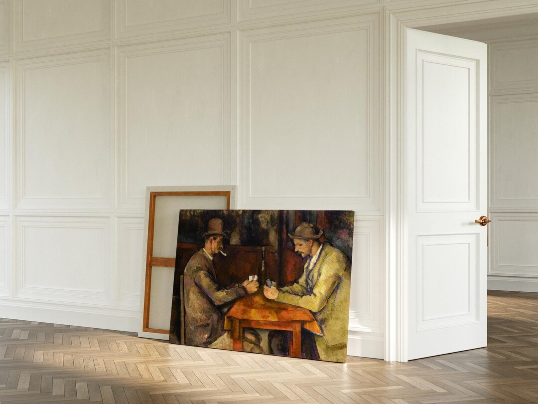 Paul Cézanne Canvas, the Card Players, Post-impressionist Art Canvas ...