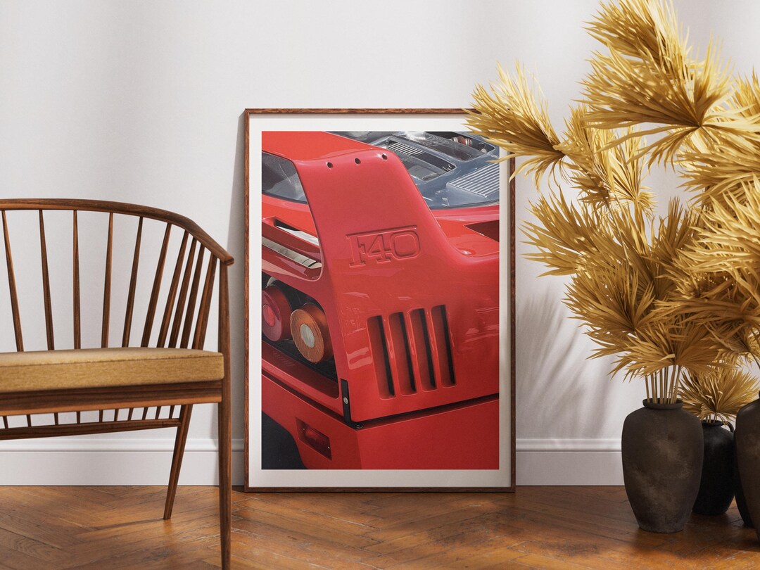 Vintage Ferrari F40 Poster Ferrari F40 Poster Car Print Car Poster ...