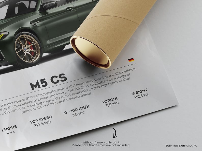 BMW M5 CS Poster BMW Poster Car Print Car Poster Super Car Print Art ...