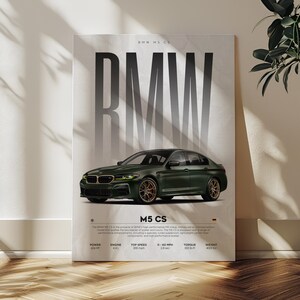 BMW M5 CS Poster BMW Poster Car Print Car Poster Super Car Print Art ...