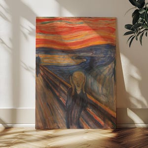 The Scream Canvas, Edvard Munch Art, Iconic Art Canvas, Famous Painting ...