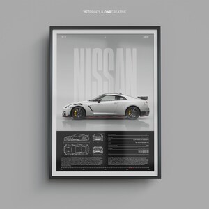 Nissan GT-R Nismo Poster Nissan R35 Poster Car Print Car Poster Super ...