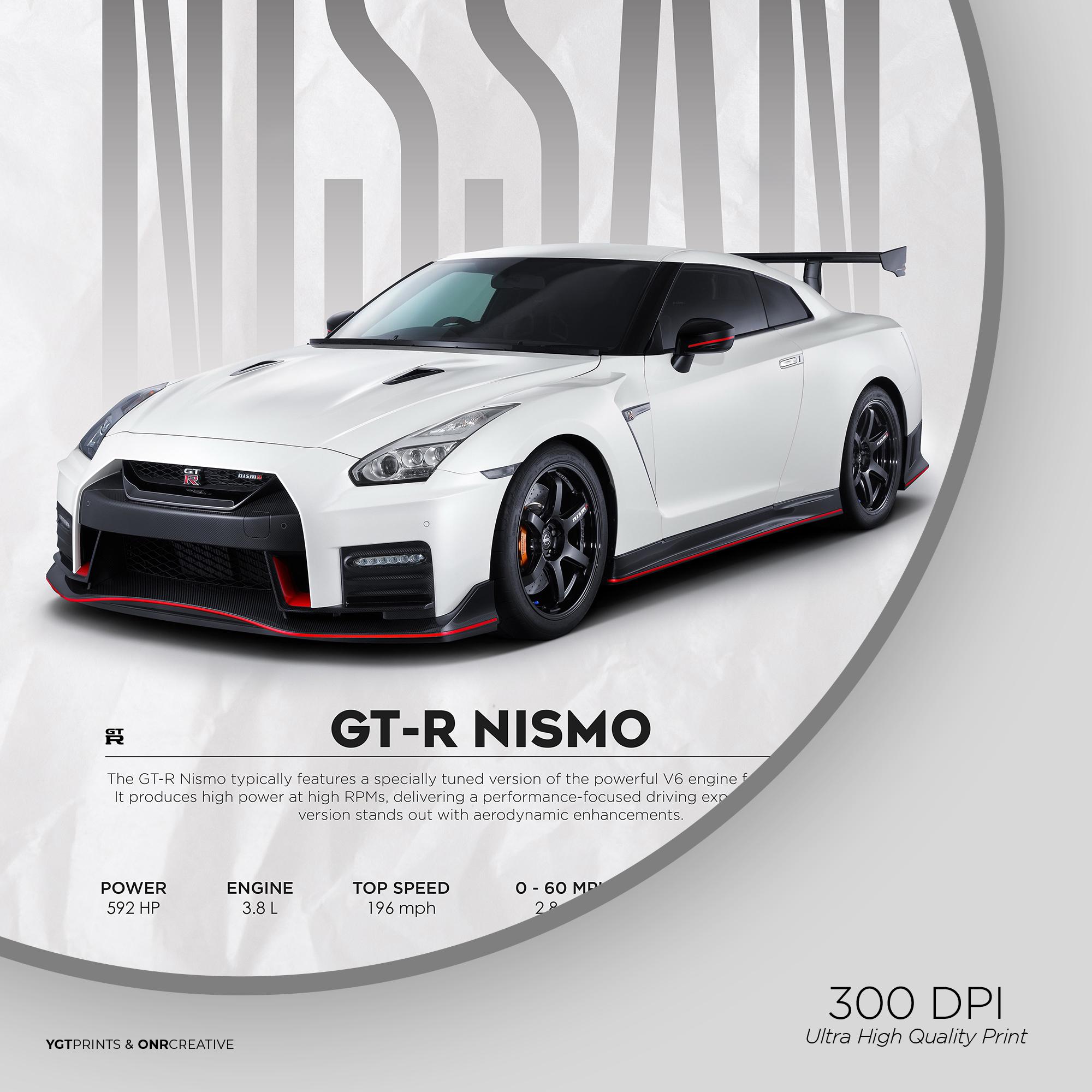 Nissan GT-R Nismo Poster Nissan Poster Car Print Car Poster Super Car ...