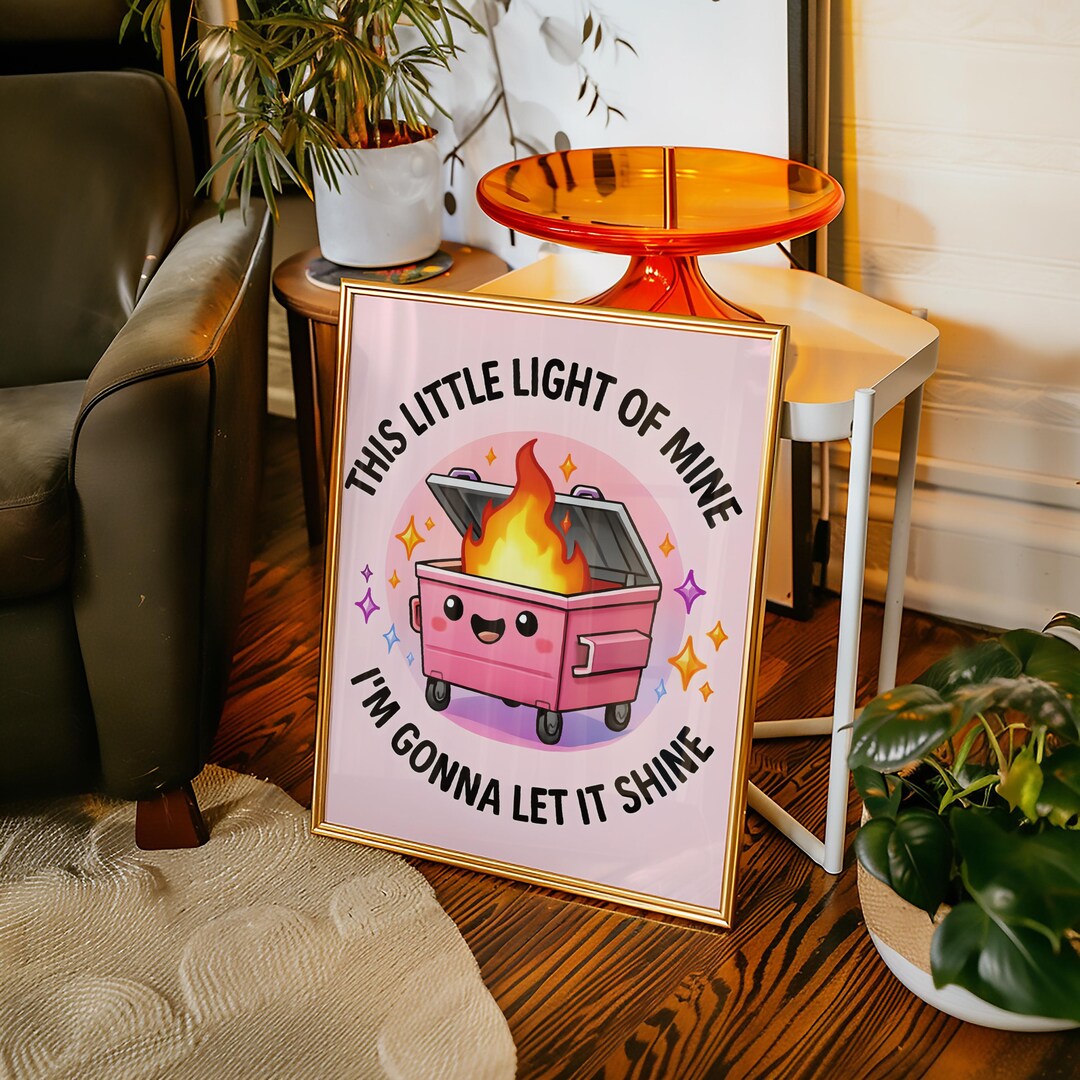 Dumpster Fire Cubicle Art | Funny Office Decor (digital Download) - Etsy