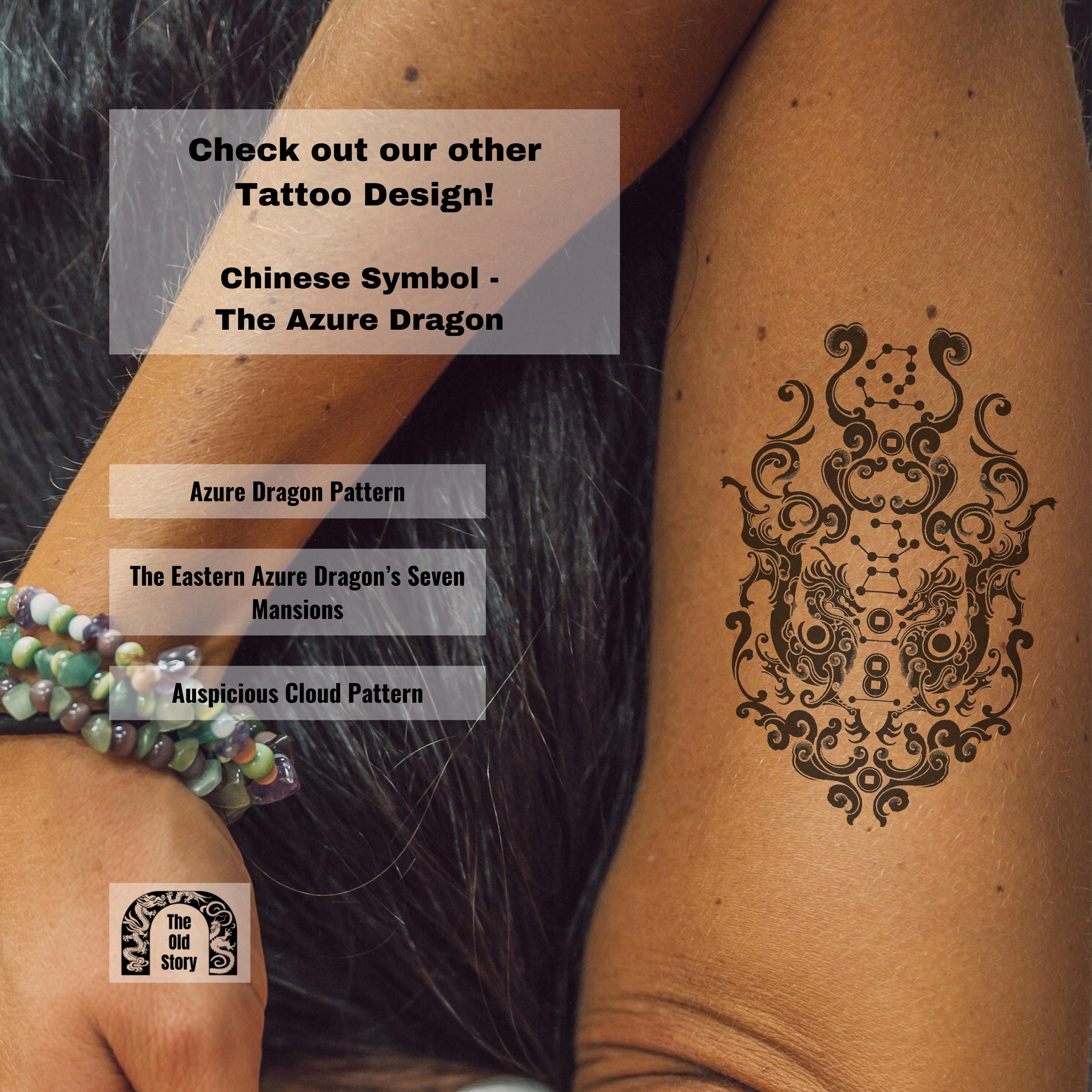 Spiritual Tiger Luck Temporary Tattoo, Astrology Traditional Ritual Ink ...