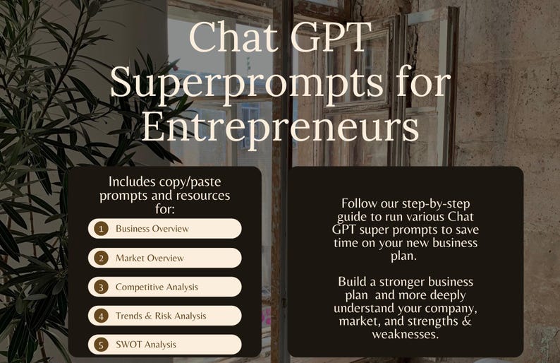 Chat GPT Prompts for Business & Market Overview save Time on New ...