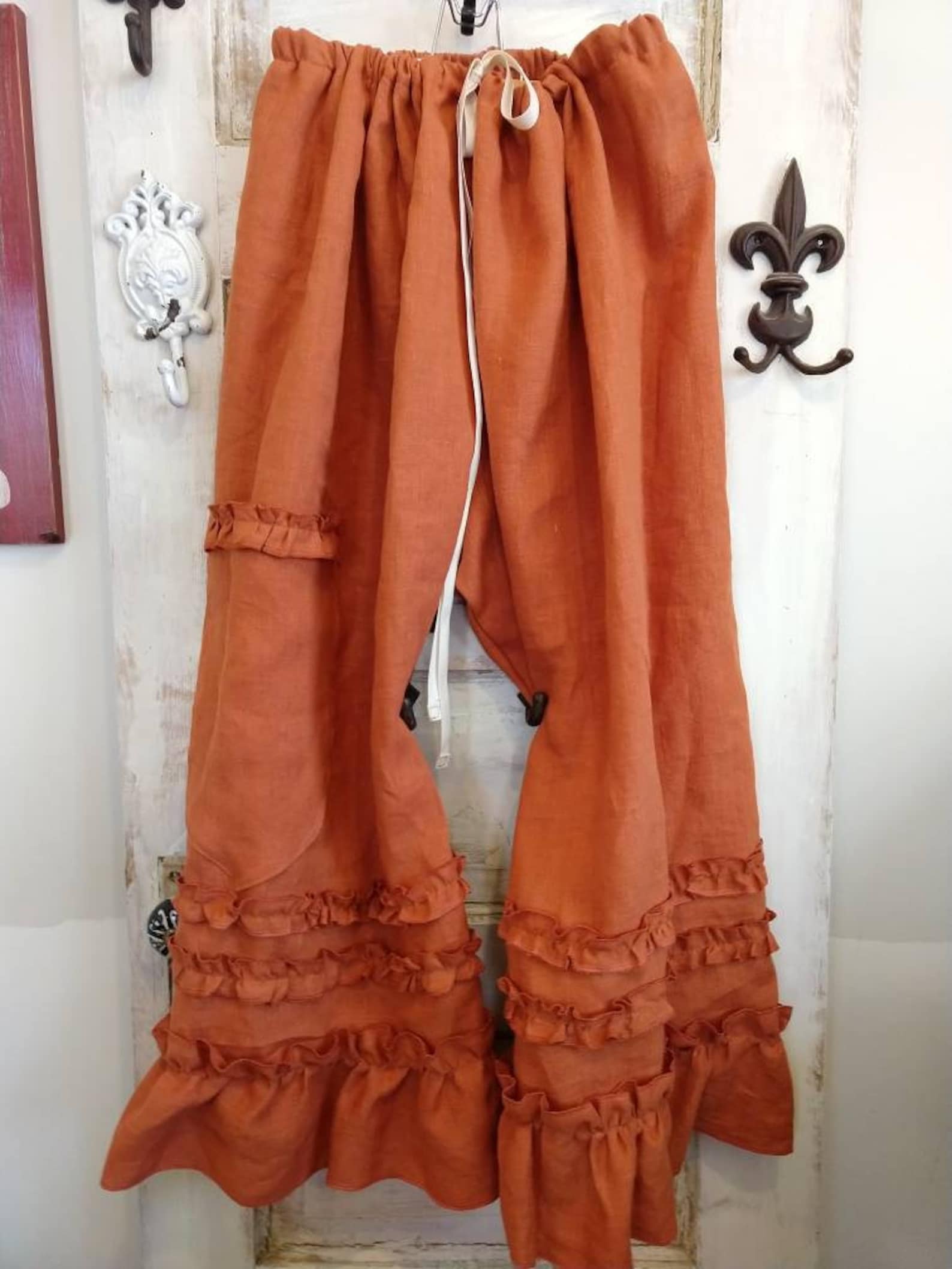 Linen Bloomers | Prairie Style | Ruffled Pants | Cottage Clothing ...