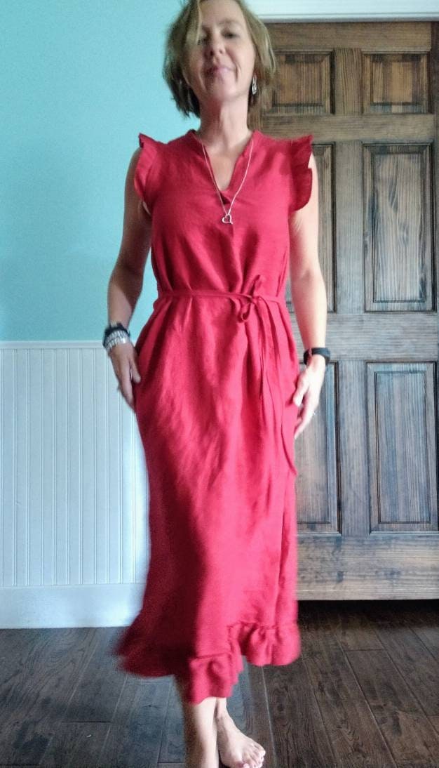 Linen Dress Washed Linen Dress Simple Linen Dress Boho - Etsy