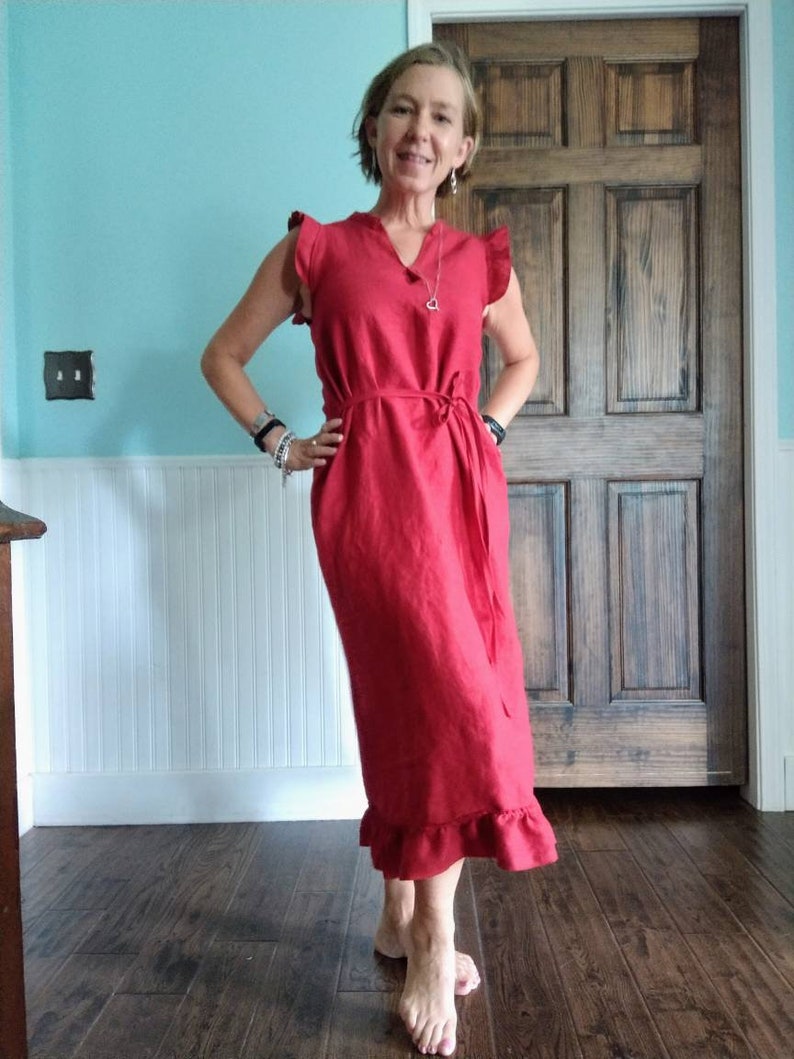 Linen Dress | Washed Linen Dress | Simple Linen Dress | Boho Wedding ...