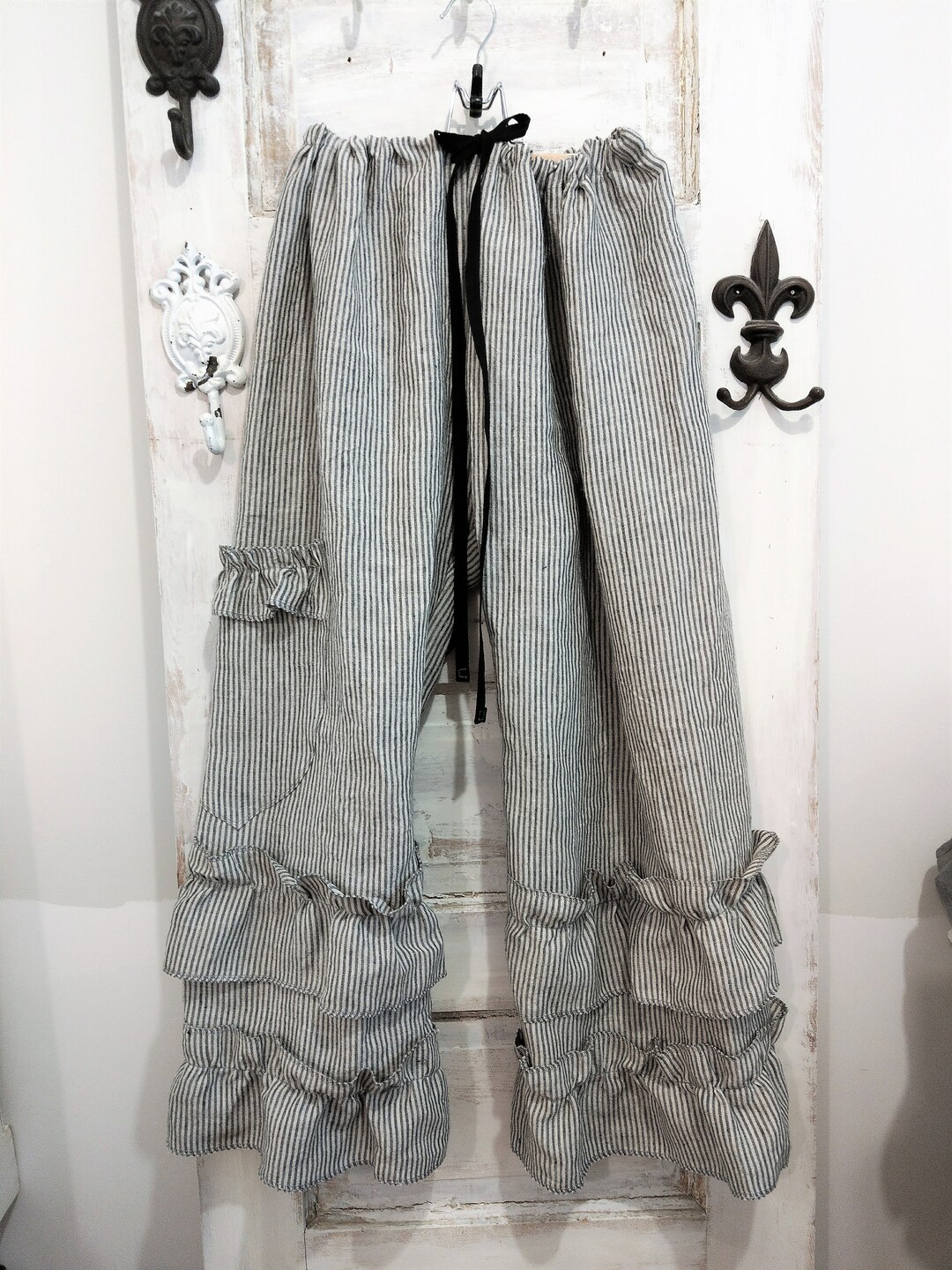 Ticking Bloomers | Washed Linen Bloomers | Striped Ticking Bloomers ...