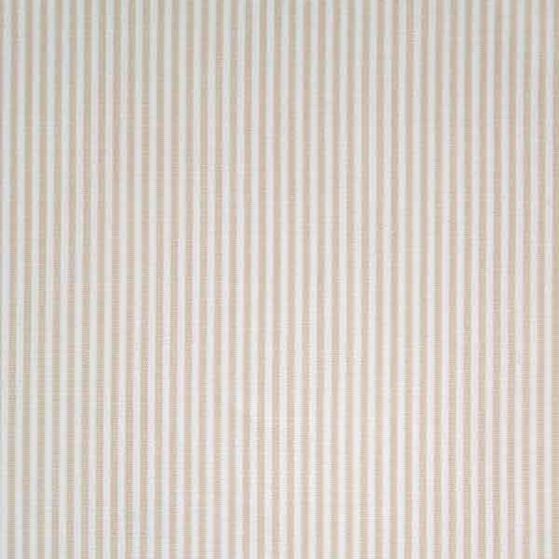 Beige Stripe Fabric Beige and White Narrow Striped Cotton | Etsy
