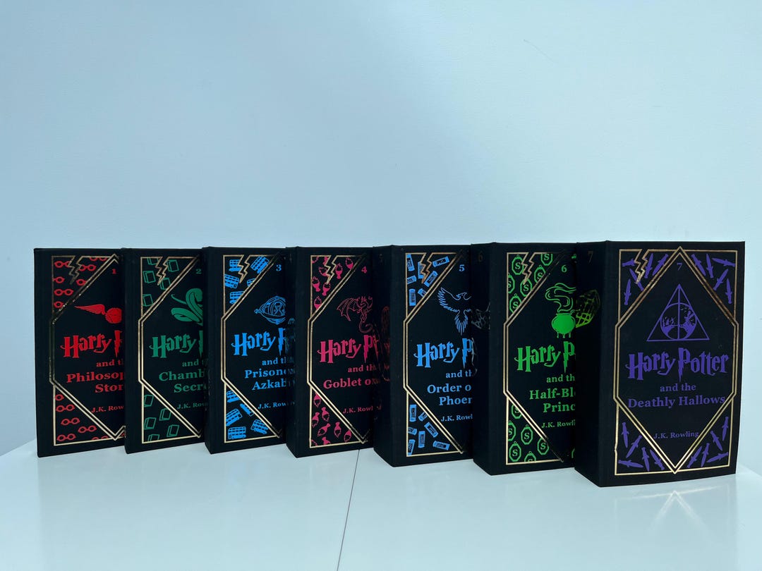 Harry Potter Book Set - Unique Recovered Hardback Editions - Etsy