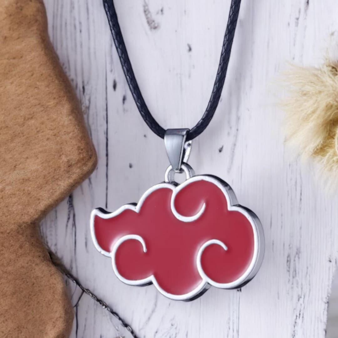 Akatsuki Red Cloud Necklace Japanese Anime Cosplay Unisex Metal Pendant ...