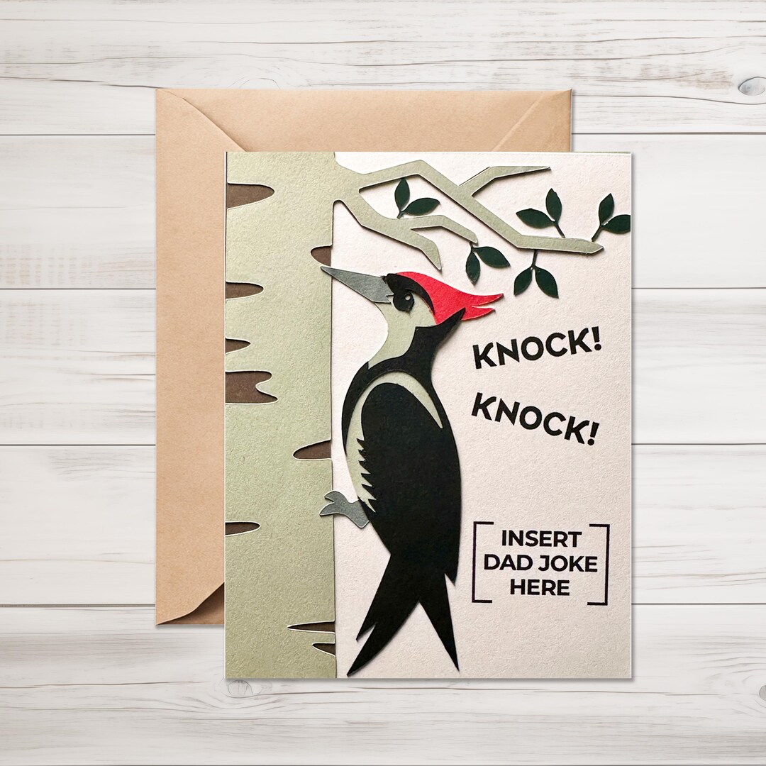 Funny Father's Day Dad Joke Card | Handmade Woodpecker Tree Greeting ...