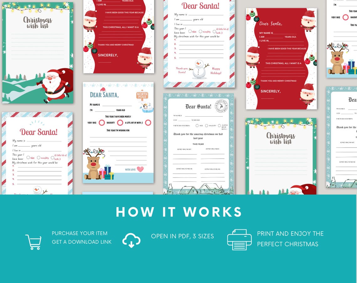 Christmas Wish List | Secret Santa List | Favorites List | Printable ...