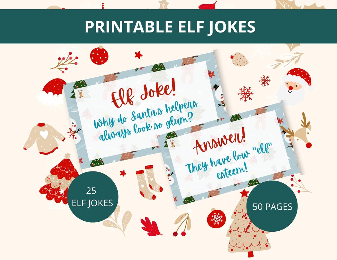 Eleven Jokes Christmas Jokes Printable Jokes Holiday Jokes Santa Jokes ...