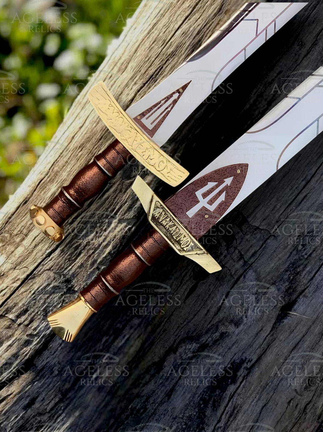 Pair of 2 Custom Riptide Sword of Percy Jackson, Forged Olympians Sword ...