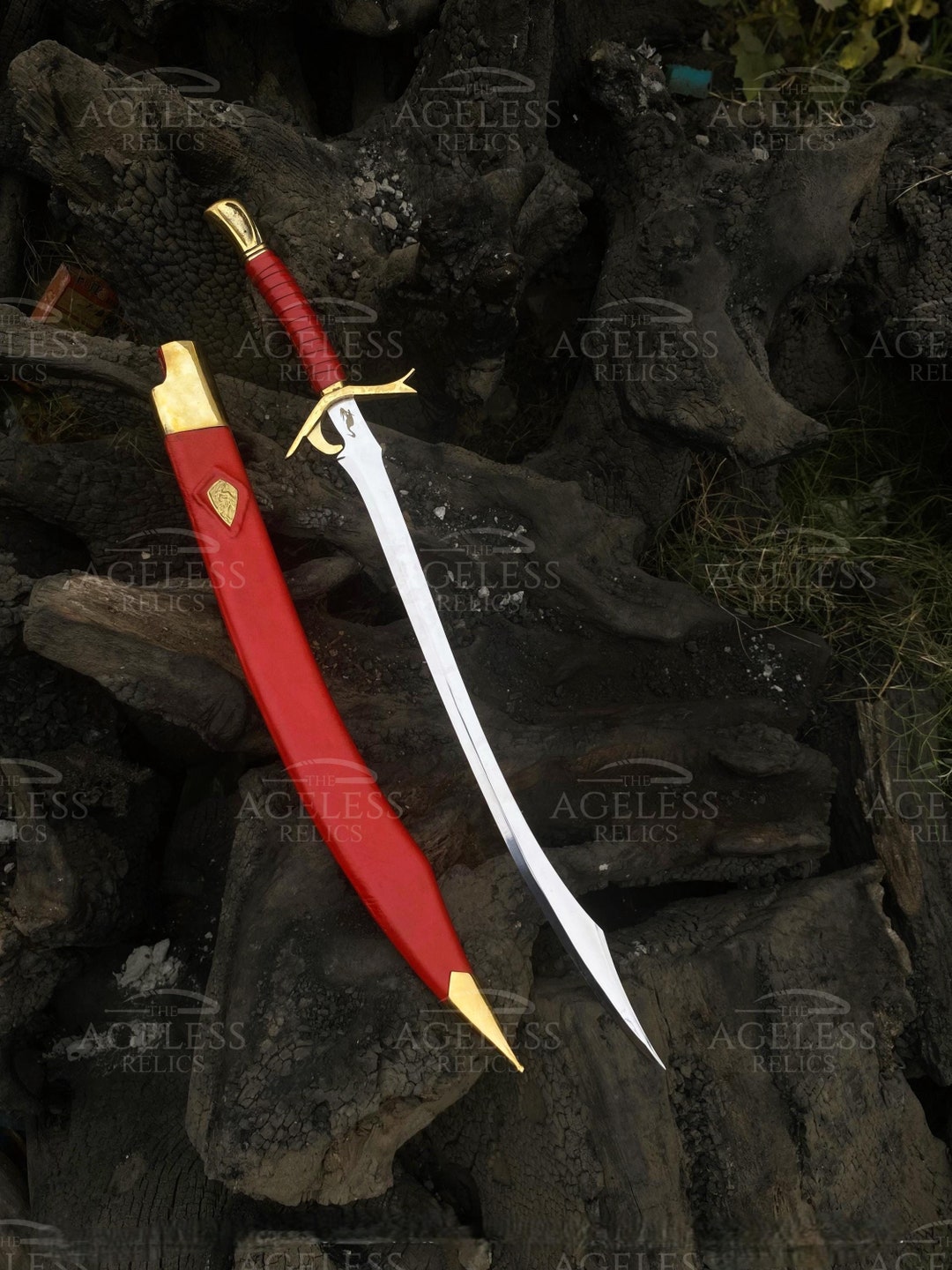 Large Heron Marked Sword With Scabbard, Christmas Gift for Boyfriend ...